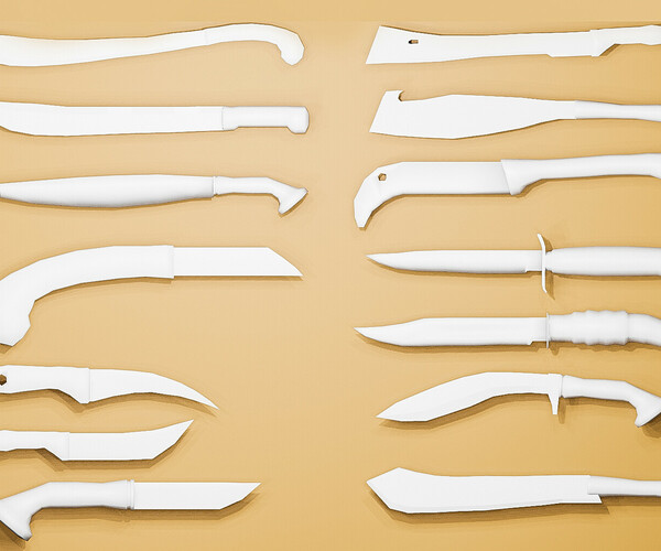 ArtStation - Knives Base Models - Low Poly | Resources