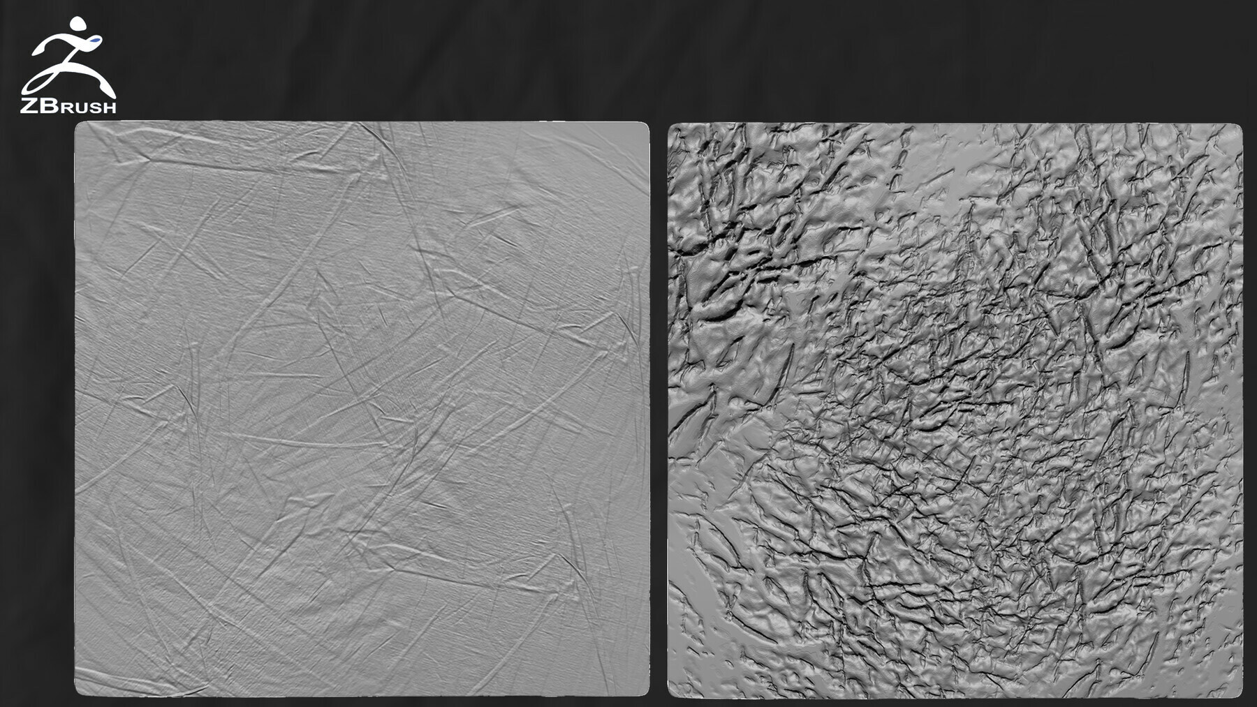 ArtStation - 25 Memory Folds Alphas for Zbrush | Brushes