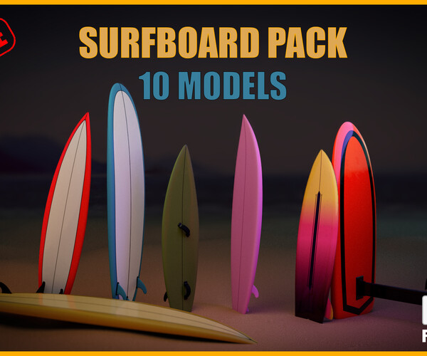 ArtStation - 10 Surfboard 3D Models (UPDATE) | Resources