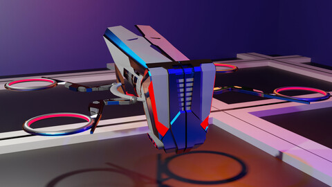 ArtStation - Flying drone with animation | Resources