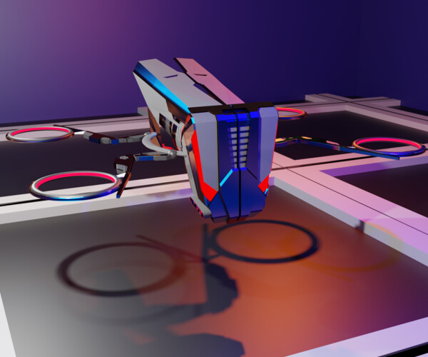 ArtStation - Flying drone with animation | Resources