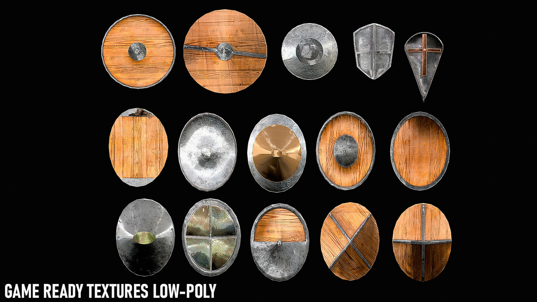 ArtStation - 30 Shield Models Game-Ready | Game Assets