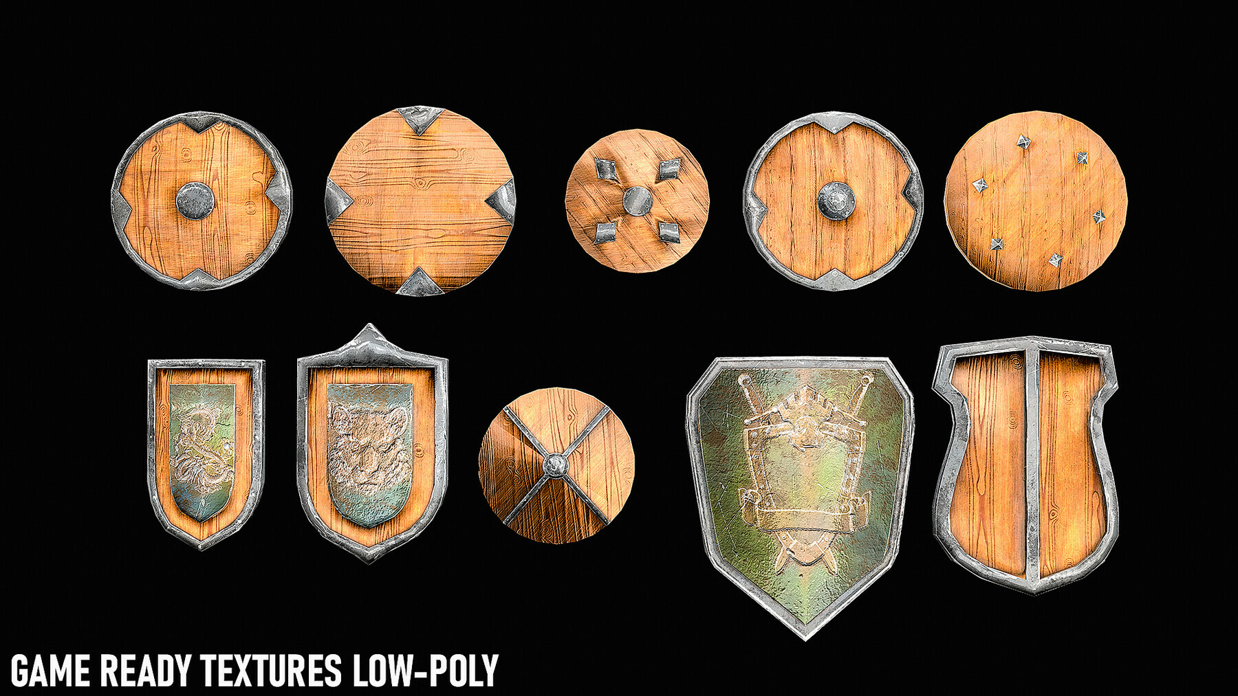 ArtStation - 30 Shield Models Game-Ready | Game Assets