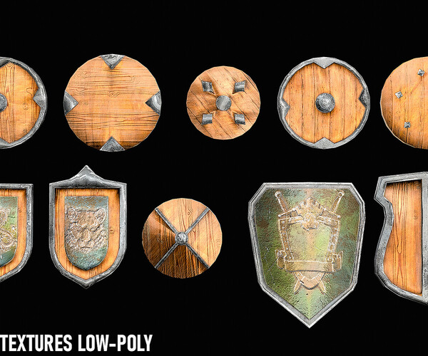 ArtStation - 30 Shield Models Game-Ready | Game Assets