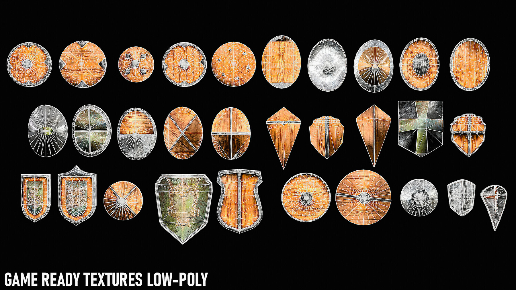 ArtStation - 30 Shield Models Game-Ready | Game Assets