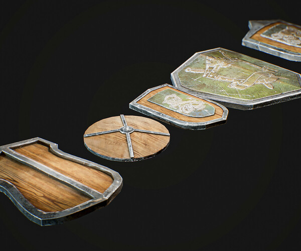 ArtStation - 30 Shield Models Game-Ready | Game Assets