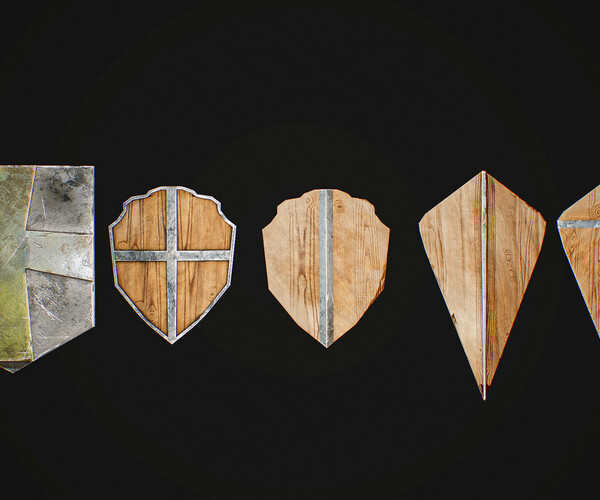ArtStation - 30 Shield Models Game-Ready | Game Assets