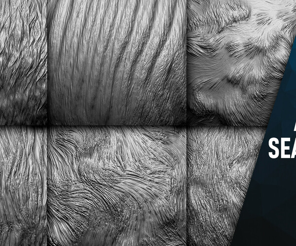ArtStation - 10 Fur Alphas for ZBrush vol.3 | Brushes