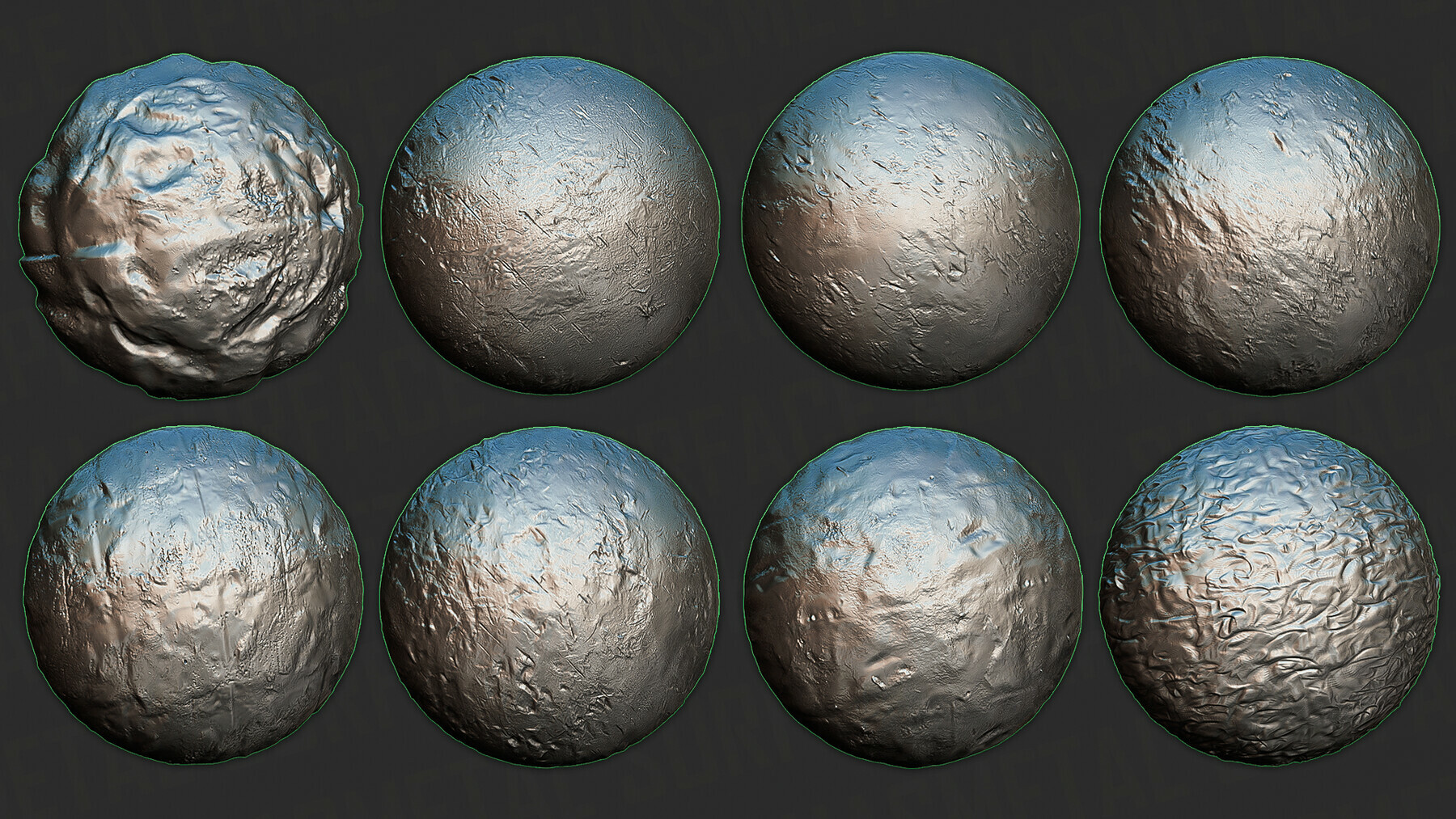 ArtStation - Metal Surface Alphas for ZBrush (Normal Map, 2K, Tileable ...