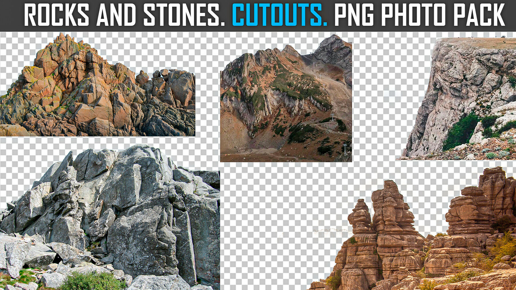ArtStation - Rocks and Stones Cutouts - PNG Photo Pack | Resources