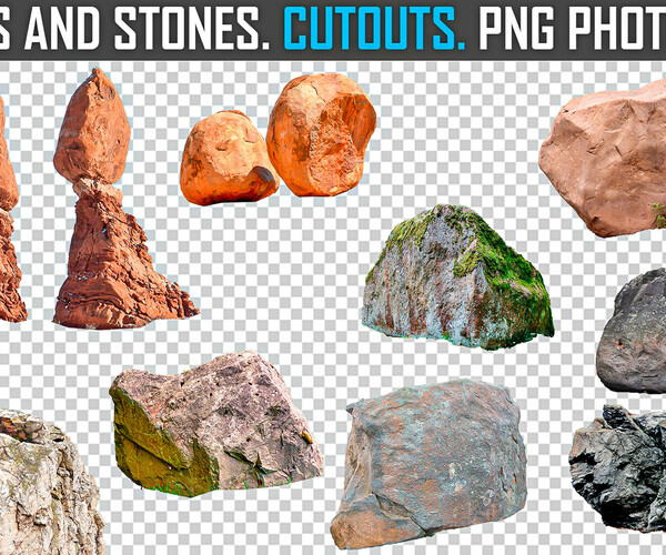 ArtStation - Rocks and Stones Cutouts - PNG Photo Pack | Resources