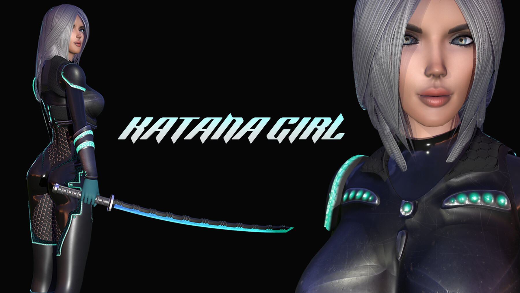Artstation Katana Girl Game Assets