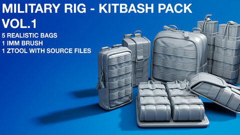 ArtStation - Military Rig - Kitbash Pack Vol.1 [Realistic High Poly ...