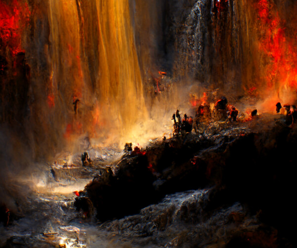 ArtStation - The Hellish Waterfall | Artworks