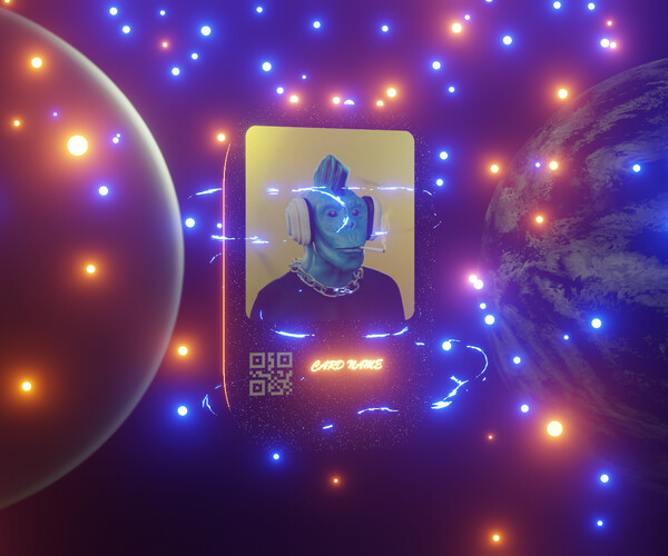 ArtStation - 3D collectible NFT card template | Resources