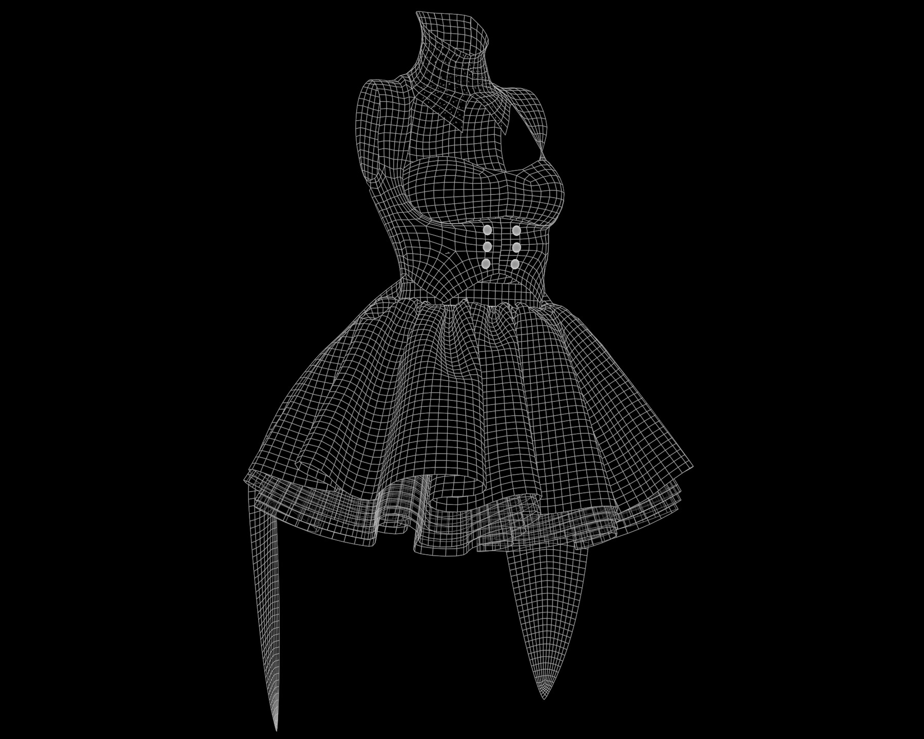ArtStation - 4 Dresses (low poly) vol_06:marvelous designer+obj+fbx ...