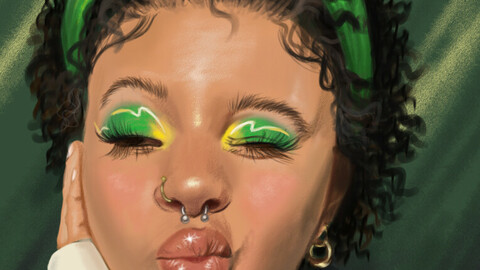 ArtStation - Green portrait | Artworks