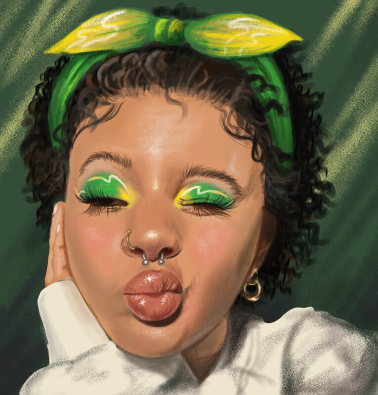 ArtStation - Green portrait | Artworks