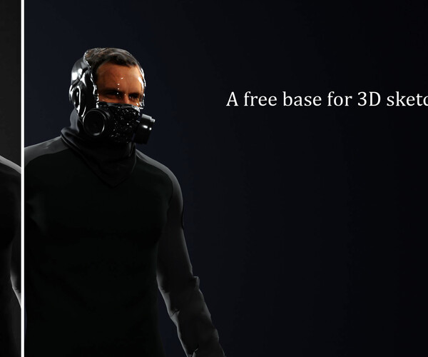 ArtStation - Tactical guy base for 3D sketching (free blend file ...