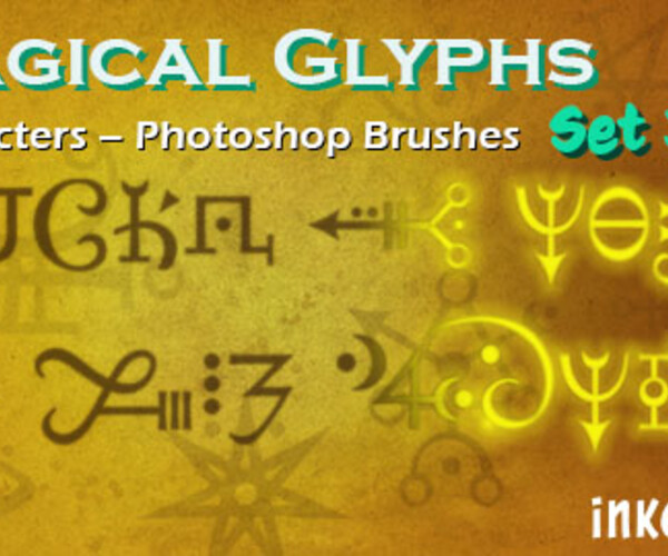 ArtStation - Magical Glyphs - Characters 3 | Photoshop Brushes and ...