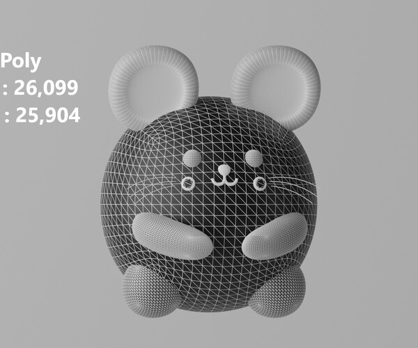 ArtStation - Cartoon Cute Mouse Rat 3D model | Resources