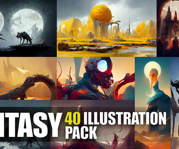 ArtStation - Fantasy 40 Illustration Pack | Artworks