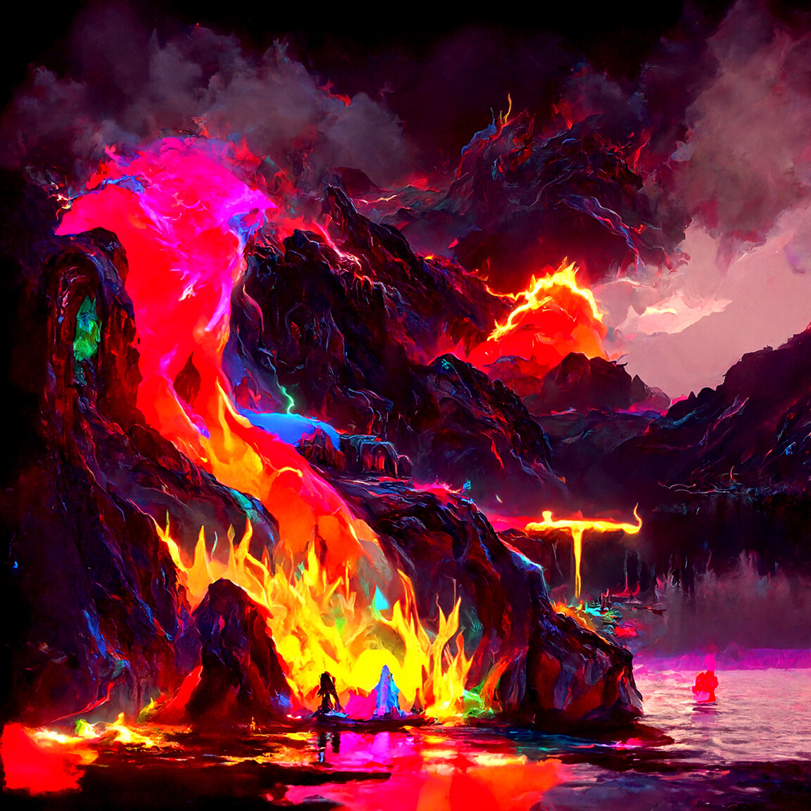 ArtStation - A beautiful lavafall | Artworks