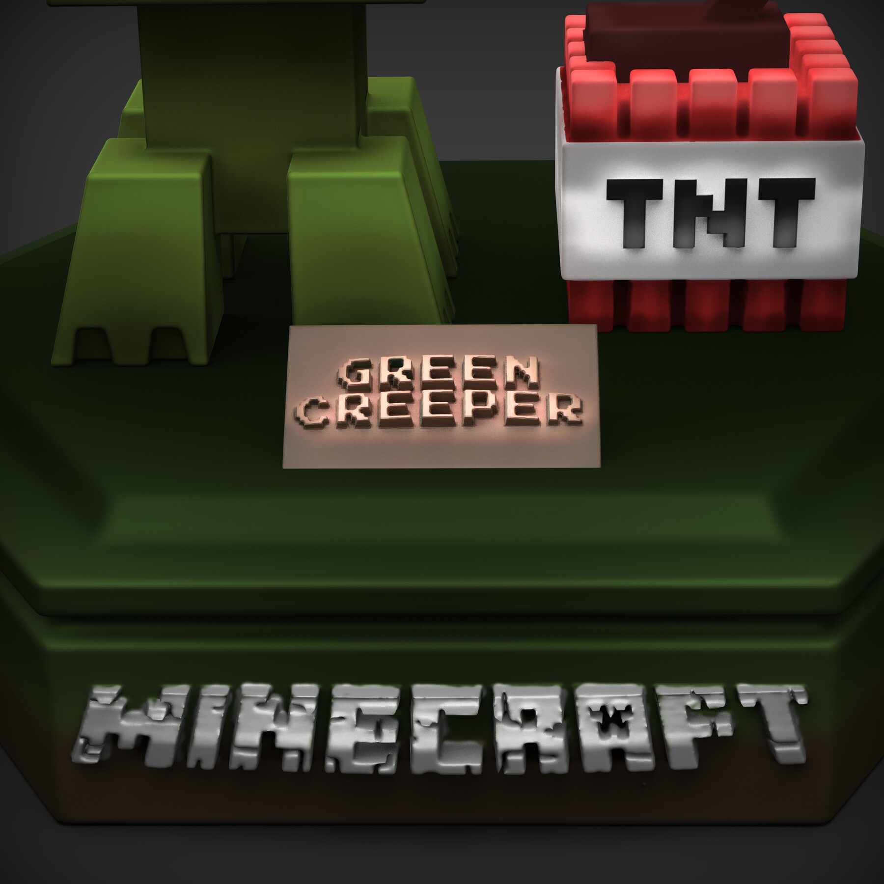 ArtStation - MINECRAFT GREEN CREEPER (3D Printing) | Resources