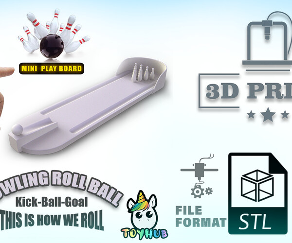 ArtStation - ''BOWLING GAME" MINI FUN BOARD: PLAY ANYTIME ANYWHERE (3D ...