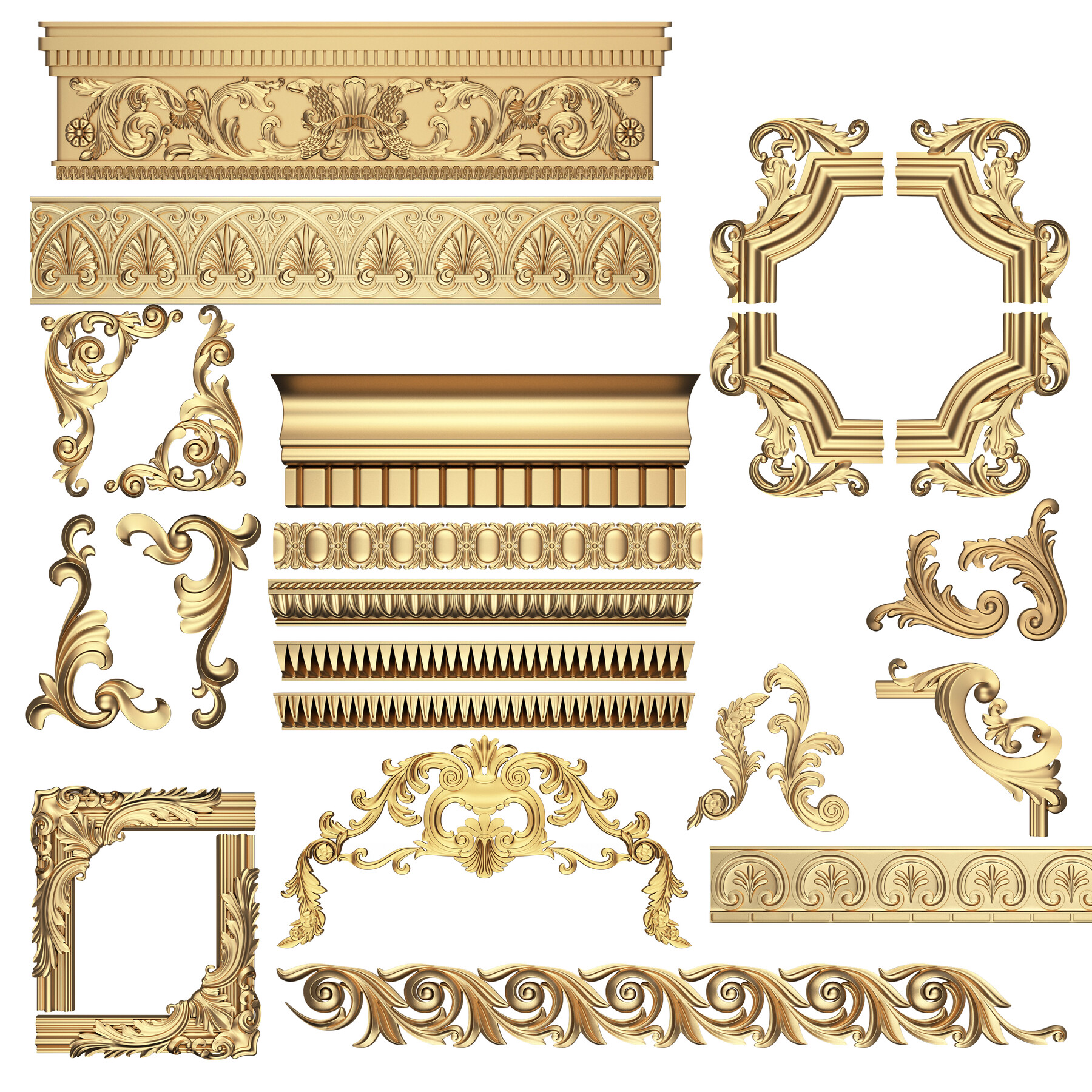 ArtStation - Collection of 33 Classic Carvings 03 | Resources