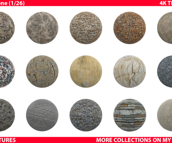 ArtStation - PBR Texture Pack - Stones - 100 Textures (Part 1/24 ...