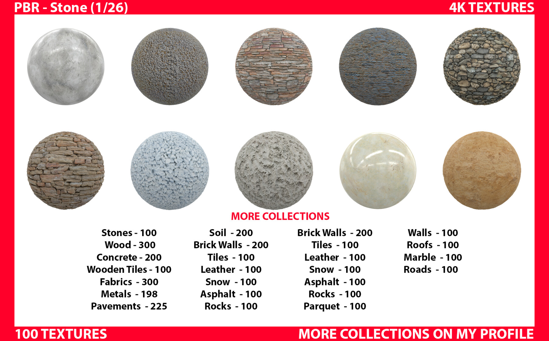 ArtStation - PBR Texture Pack - Stones - 100 Textures (Part 1/24 ...