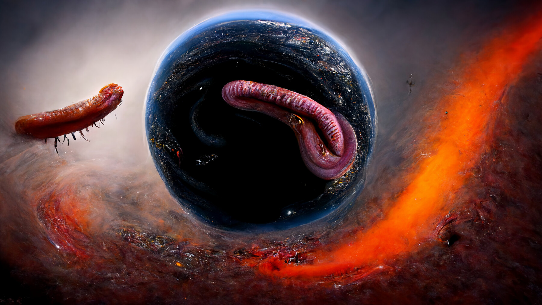ArtStation - Giant Galactic Worms invading Earth | Artworks