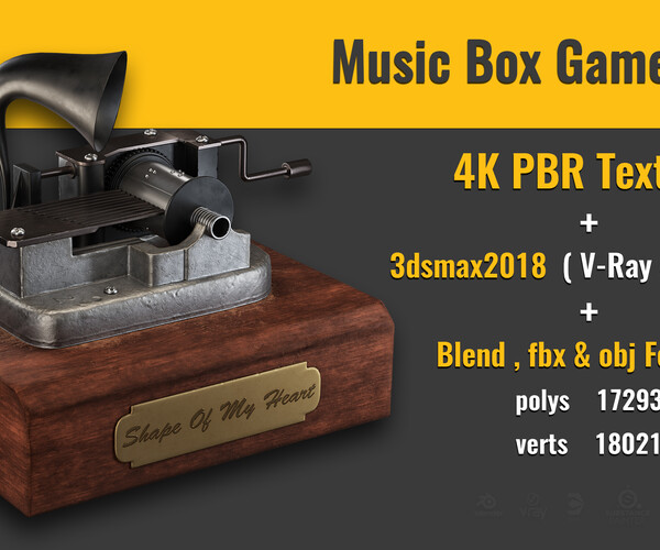 ArtStation - Music Box - Free Game Asset | Game Assets