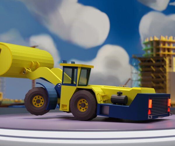 ArtStation - Heavy Machinery low poly base mesh full collection rigged ...