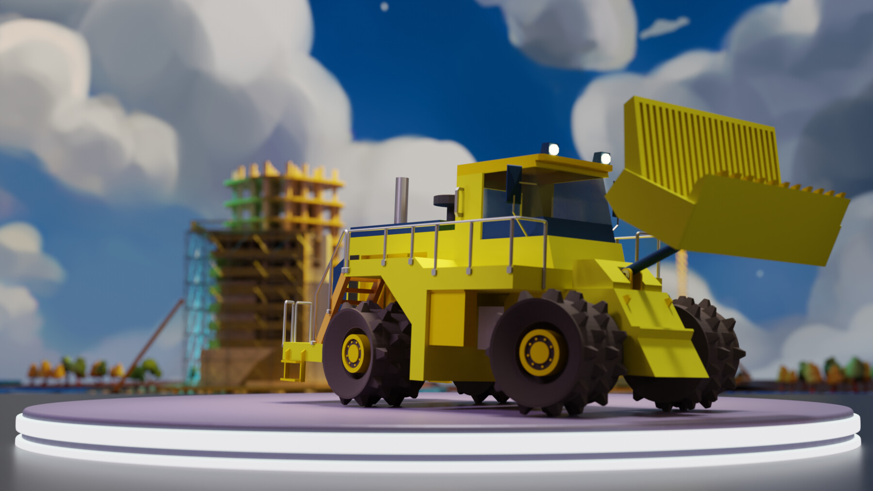 ArtStation - Heavy Machinery low poly base mesh full collection rigged ...