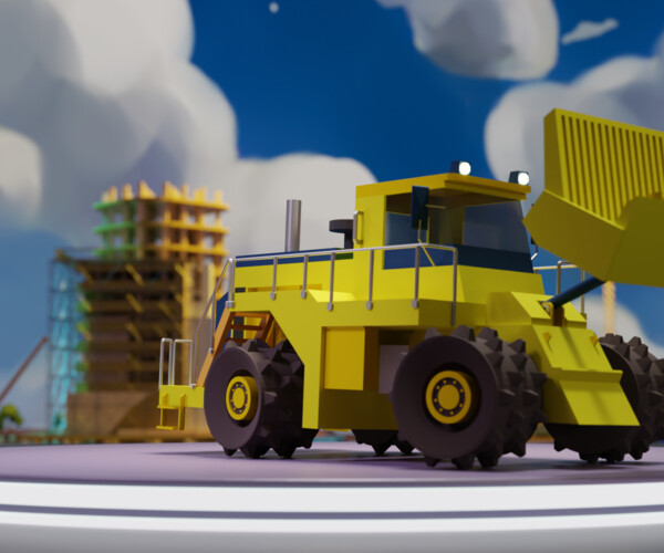 ArtStation - Heavy Machinery low poly base mesh full collection rigged ...