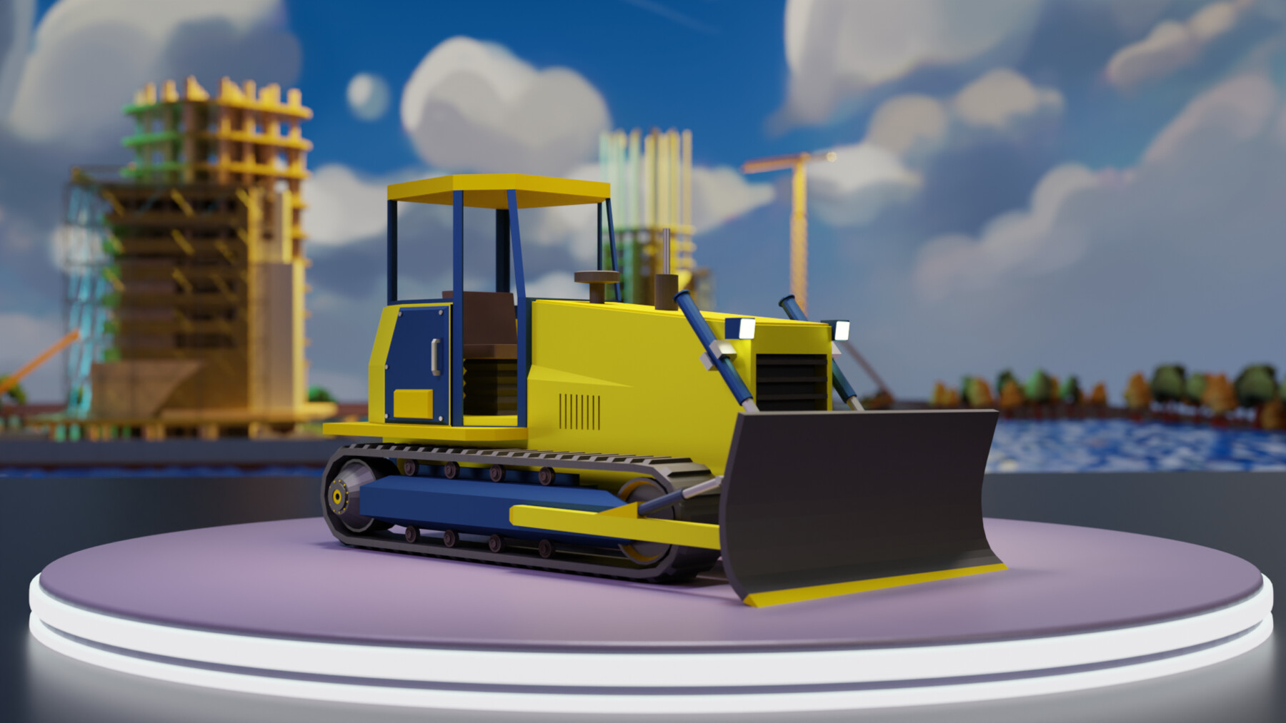 ArtStation - Heavy Machinery low poly base mesh full collection rigged ...