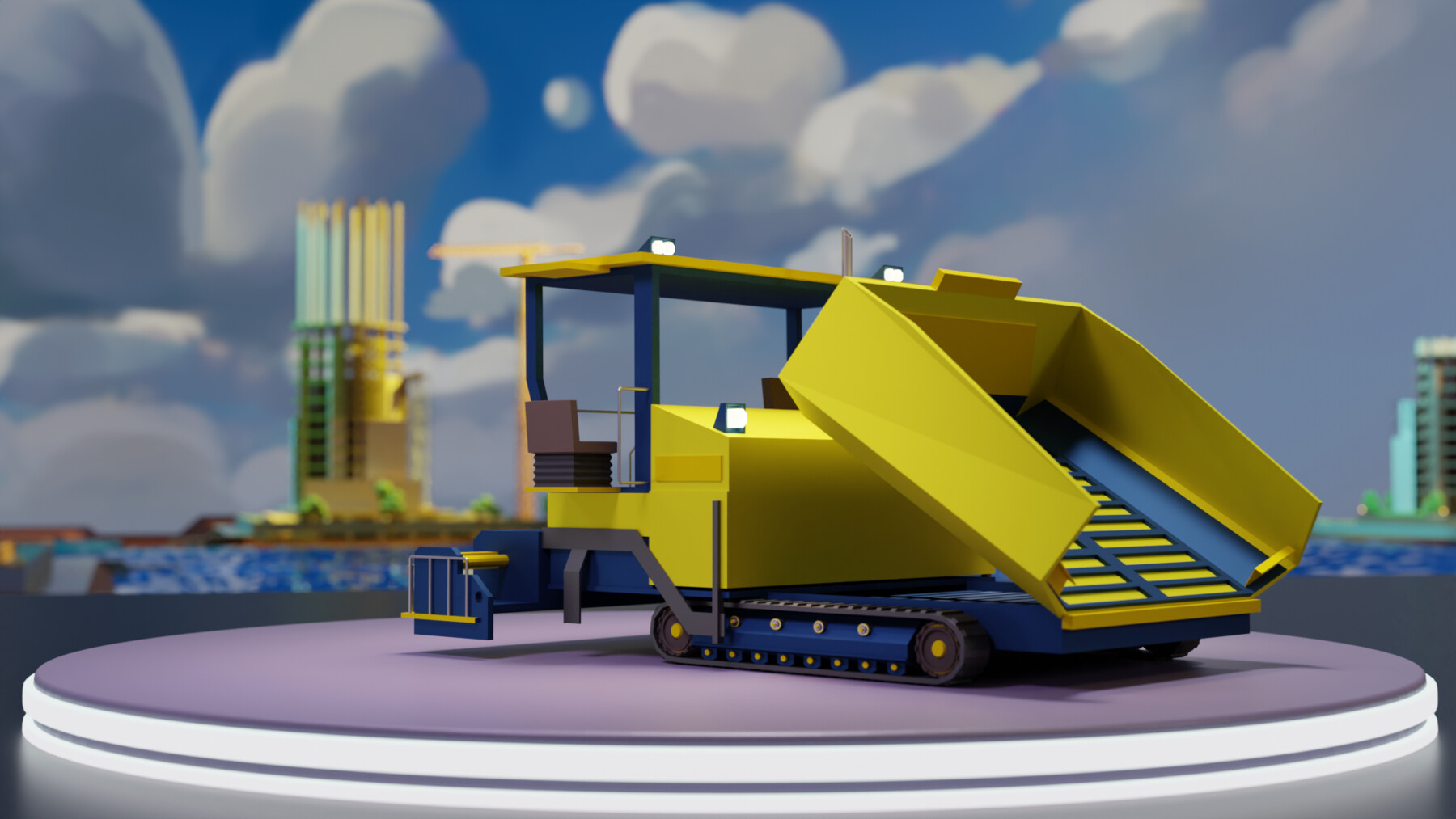 ArtStation - Heavy Machinery low poly base mesh full collection rigged ...