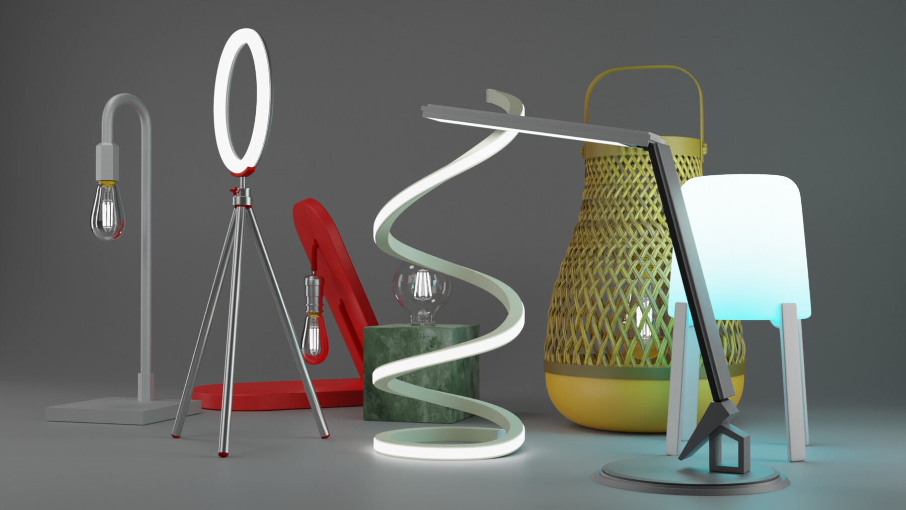 ArtStation - LED Lamps Designs - High Poly - Architectural Interior ...