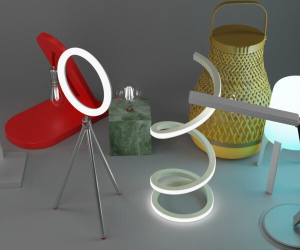ArtStation - LED Lamps Designs - High Poly - Architectural Interior ...