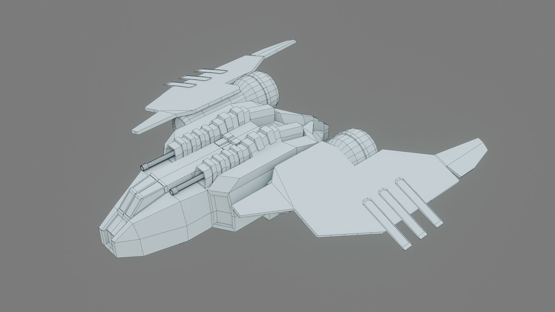 ArtStation - Sci-Fi Fighter Ship - Low Poly - Game Ready - PBR | Game ...