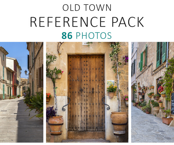 ArtStation - Old town photo pack for reference & photobashing | Resources
