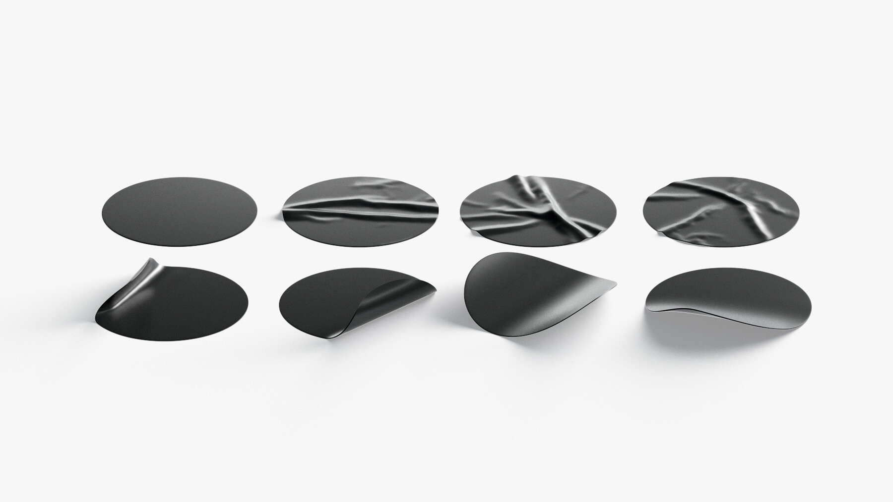 ArtStation - Black Stickers set - 8 adhesive sticky labels | Resources