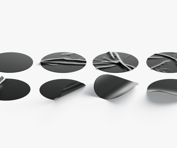 ArtStation - Black Stickers set - 8 adhesive sticky labels | Resources