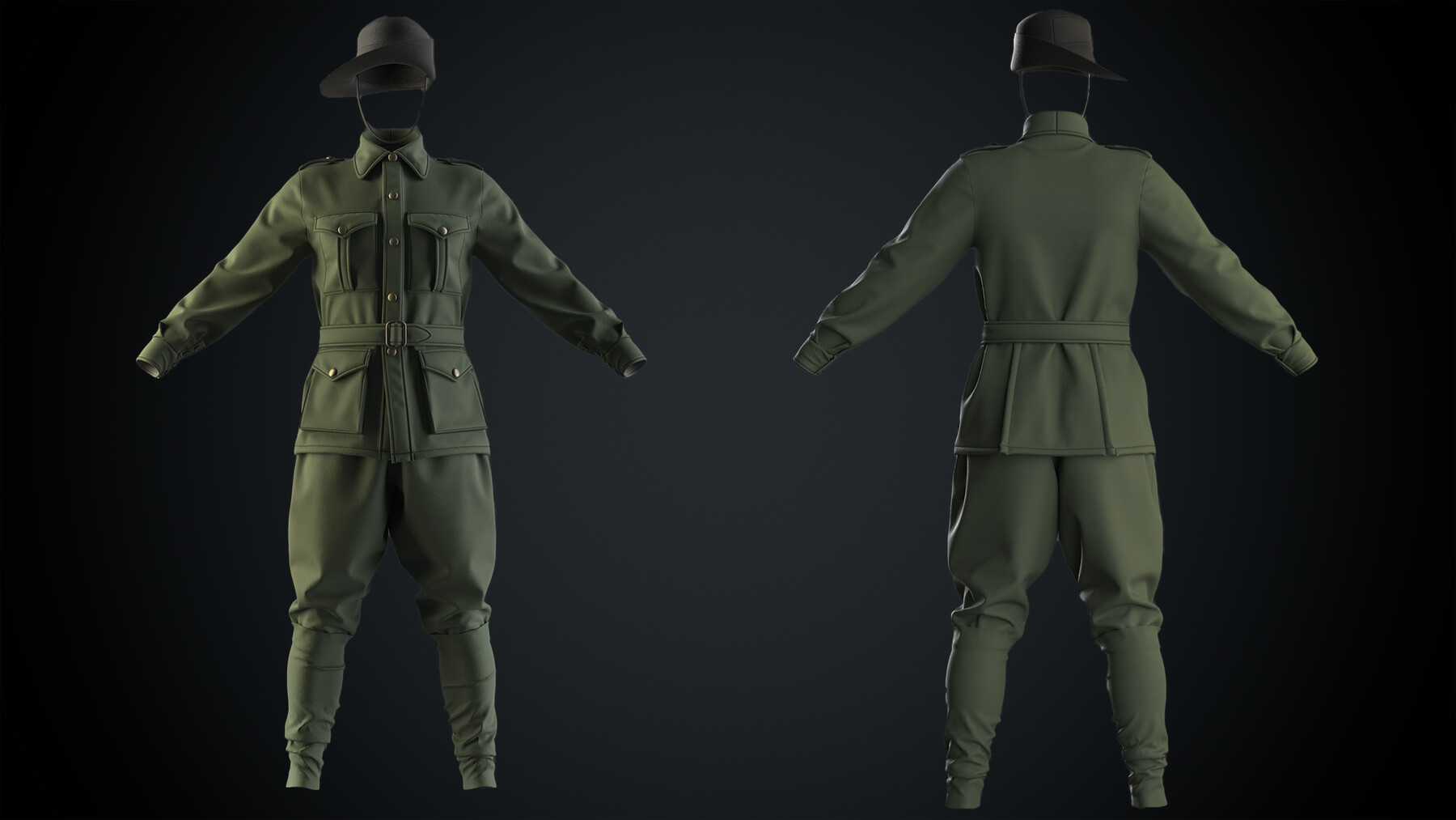 ArtStation - World War One Uniform MD/CLO3D ZPRJ File + OBJ | Game Assets