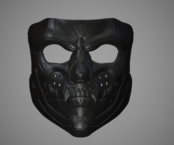 ArtStation - Printable Demon Mask STL | Resources