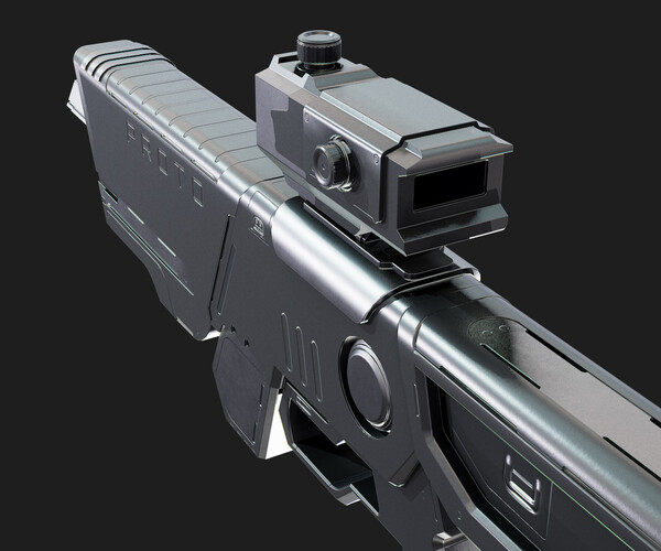 ArtStation - Proto Rifle Scifi 3D Model - Game Ready | Game Assets