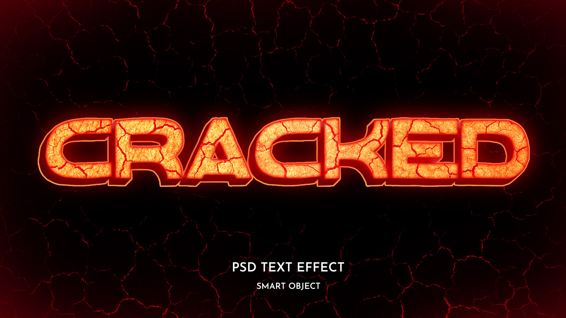 ArtStation - Cracked PSD fully editable text effect. Layer style PSD ...