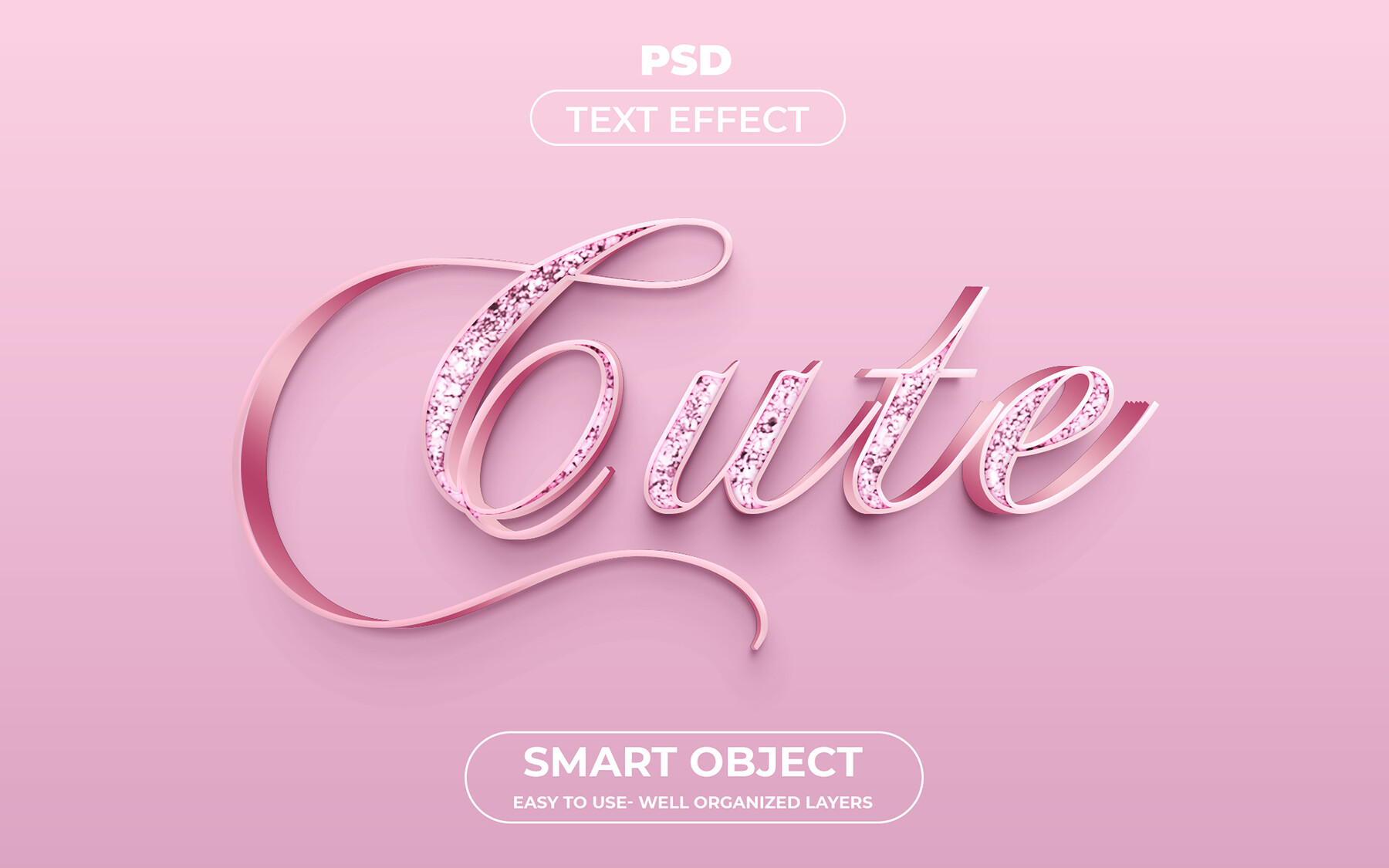 ArtStation - Cute PSD fully editable text effect. Layer style PSD ...